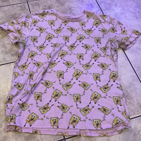 Nickelodeon | Shirts & Tops | Light Pink Nickelodeon Spongebob Shirt ...